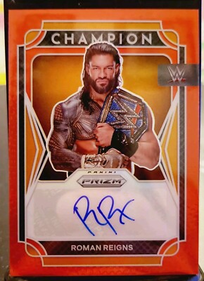 2022 Panini Prizm Roman Reigns "OTC" Champion Signatures Red Prizm #d ...