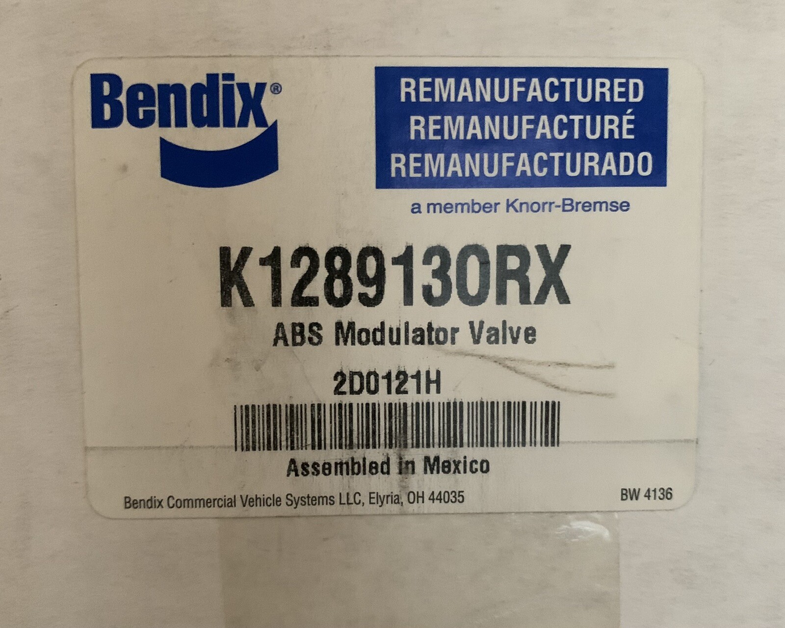 Bendix ANTILOCK Modulator Twist-lock - K128913orx for sale online | eBay