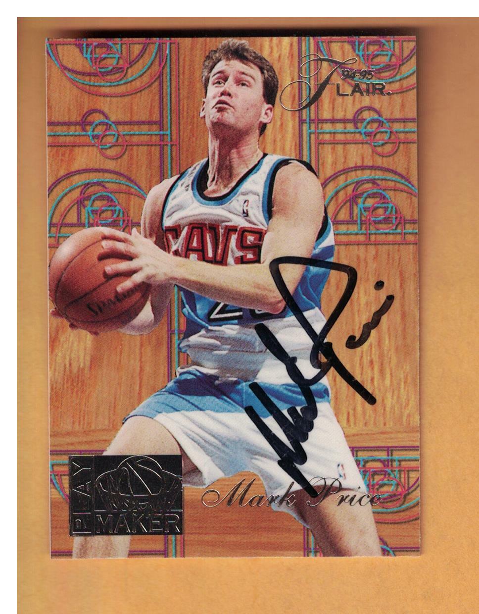 Mark Price AUTOGRAPHED 1994-95 FLAIR BASKETBALL CARD SIGNED CLEVELAND ...