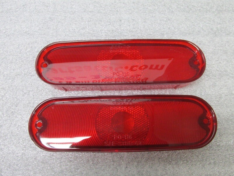 Pair of 1961 1962 Pontiac Tempest Tail Light Brake Stop Light Lenses ...
