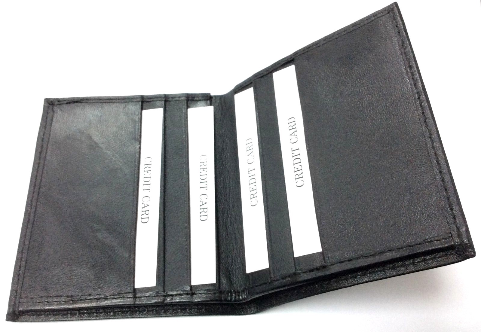 Handcrafted REAL LEATHER Travel Card Holder Wallet Bus Pass Ticket soft ...