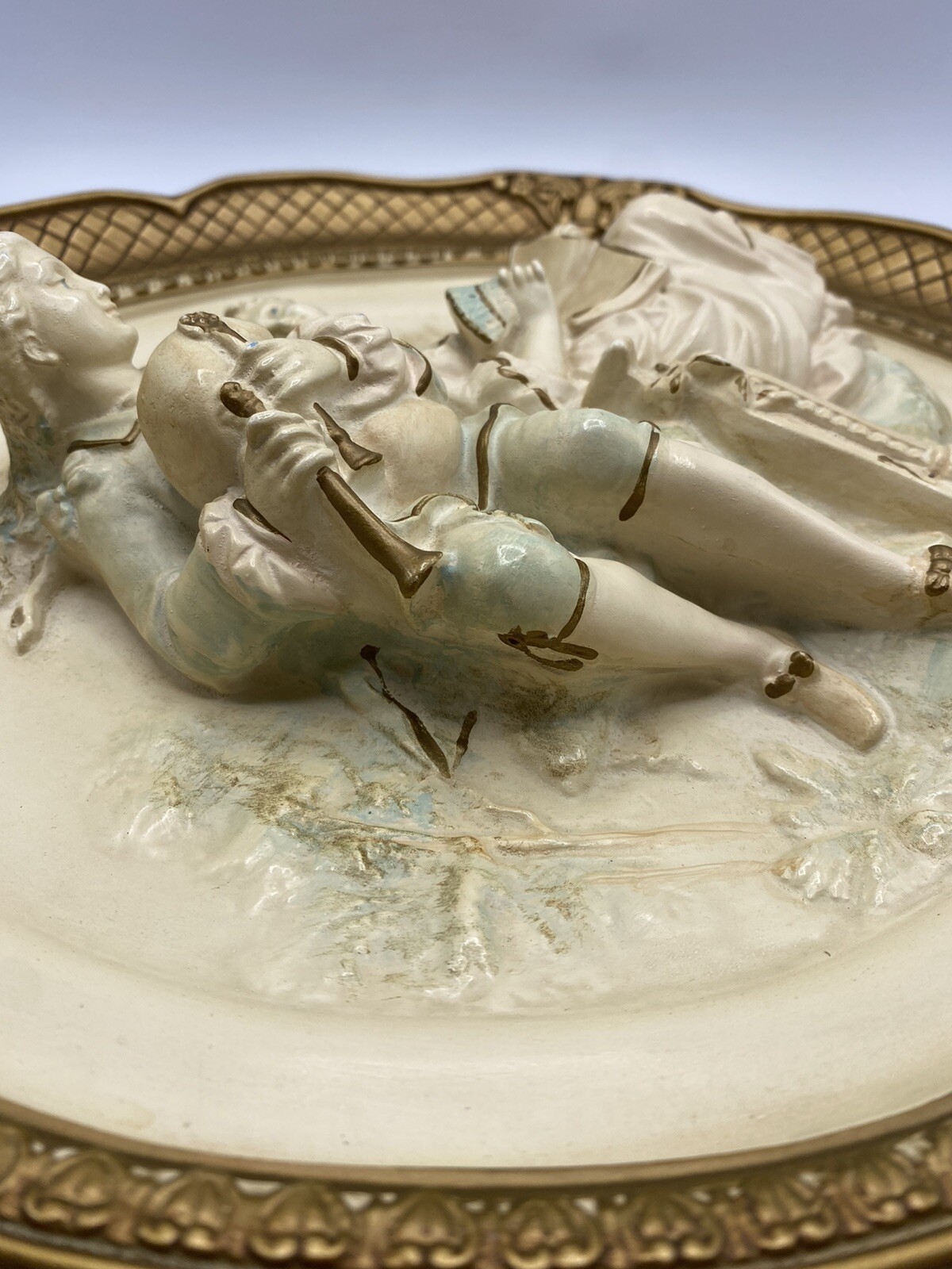 MCM Alexander Backer Co. ABCO 3-D Chalkware Wall Plaque 15” Regency ...