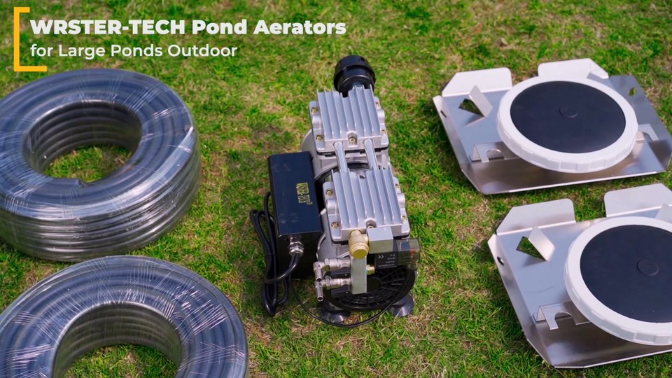 Pond Aerator Pump Lake Pond Aeration Timer Kit Self Weighted Hose Tube ...