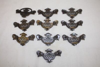 Set of 10 Vintage Ornate Gothic Metal 3 1/2" Drawer Pulls Reclaimed ...