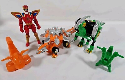 2004 Bandai Power Rangers DINO THUNDER Zord Set Complete PARASAURZORD ...