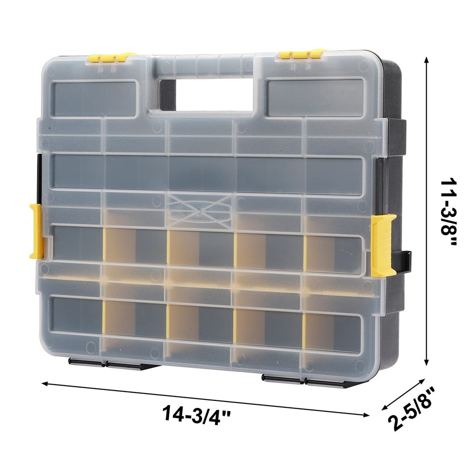 Stackable Plastic Toolbox Organizer Interlocking Small Parts Organizer ...