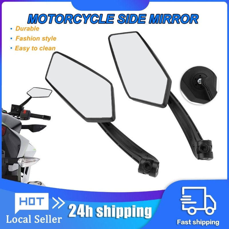 Motorbike Rearview Side Mirrors Angle Adjustable Motorcycle Rearview ...