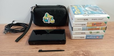 Nintendo Ds Lite Gloss Black With 5 Games Stylus Bundle Retro Gaming ...