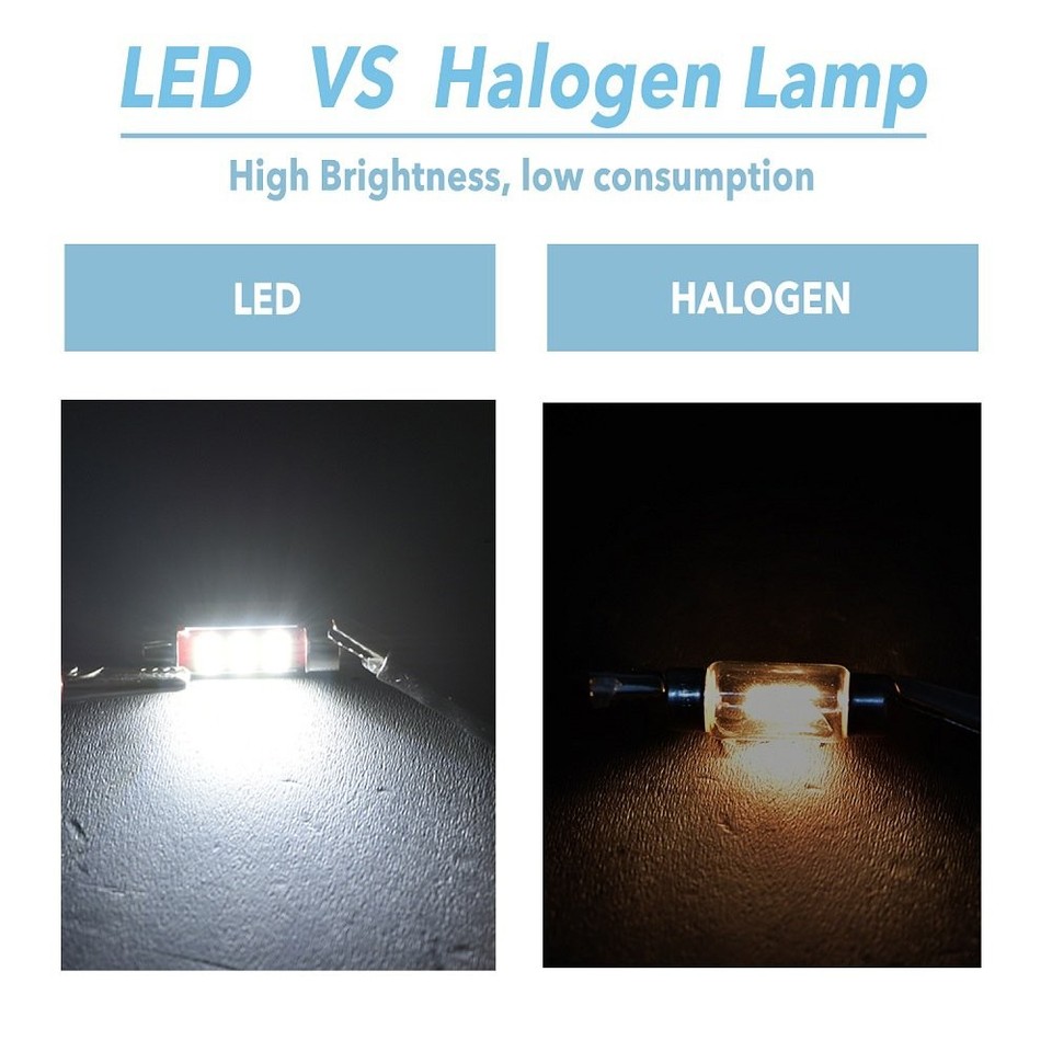 2X Car LED Interior Light License Plate Light for 36mm led light bulbs ...