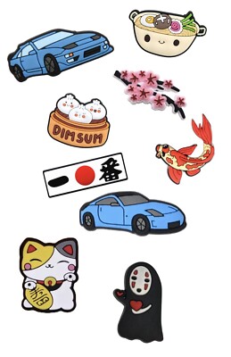 Jdm Japan Themed Croc Charms Jibbitz Sakura Noodles Cars 300zx 350z ...