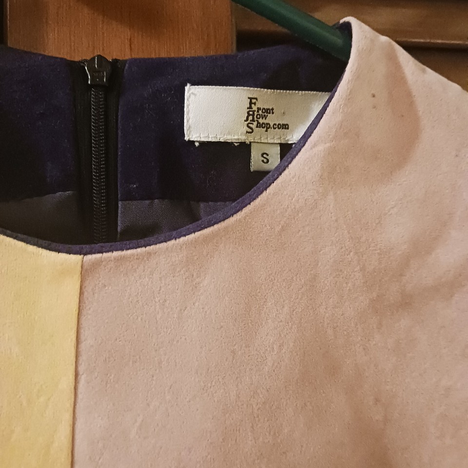 Front Row Shop Colorblock Suede Dress | eBay