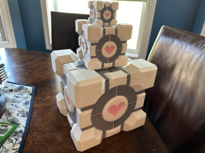 Portal-Inspired Weighted Companion Cube Storage Containers with ...