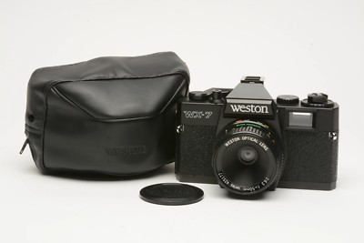 Weston WX-7 35mm rangefinder camera w/50mm f6.3 lens, case+cap | eBay