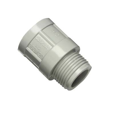 Clipsal Conduit Adaptor PVC 25mm Plain to Screwed Male Gray 263/25 ...