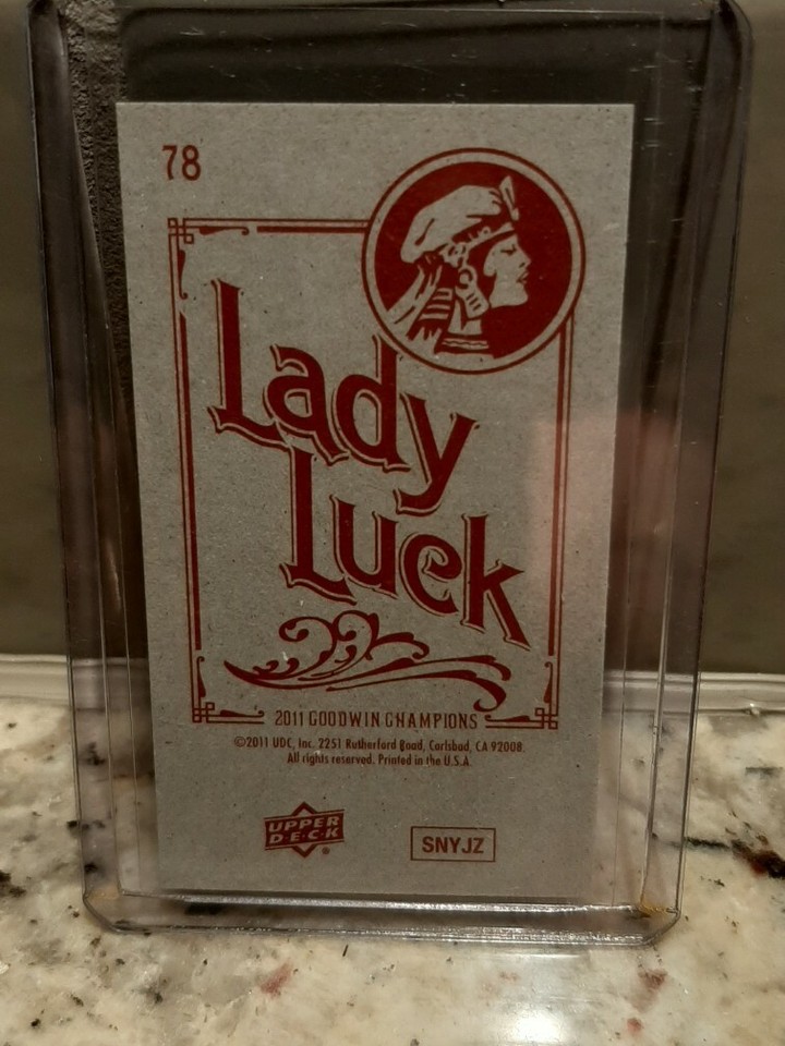 2011 UD RC Cam Newton Panthers Mini Lady Luck Card 78 Upper Deck ...