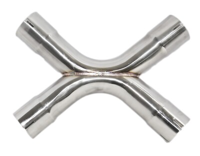 Universal SS Dual Exhaust X-Terminator X-Pipe Mandrel-bent Cross x Pipe ...