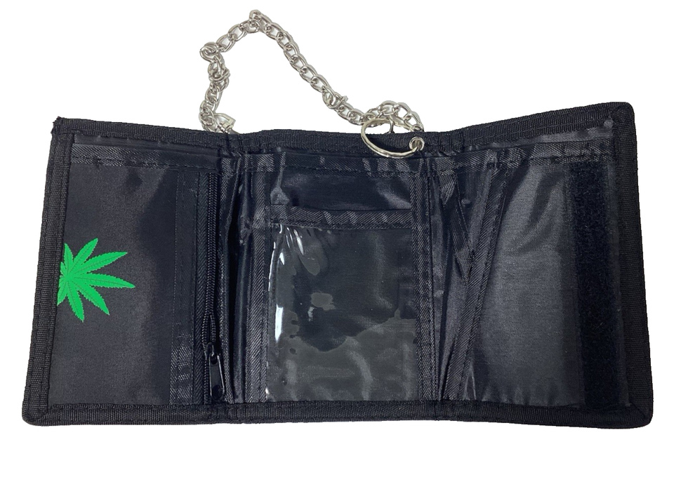 Brand New Marijuana Leaf Chain Tri Fold Polyester Wallet | eBay