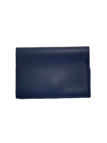 m+ Straccio Goat Leather Tri-fold Wallet, Leather, Blue, Men's | eBay