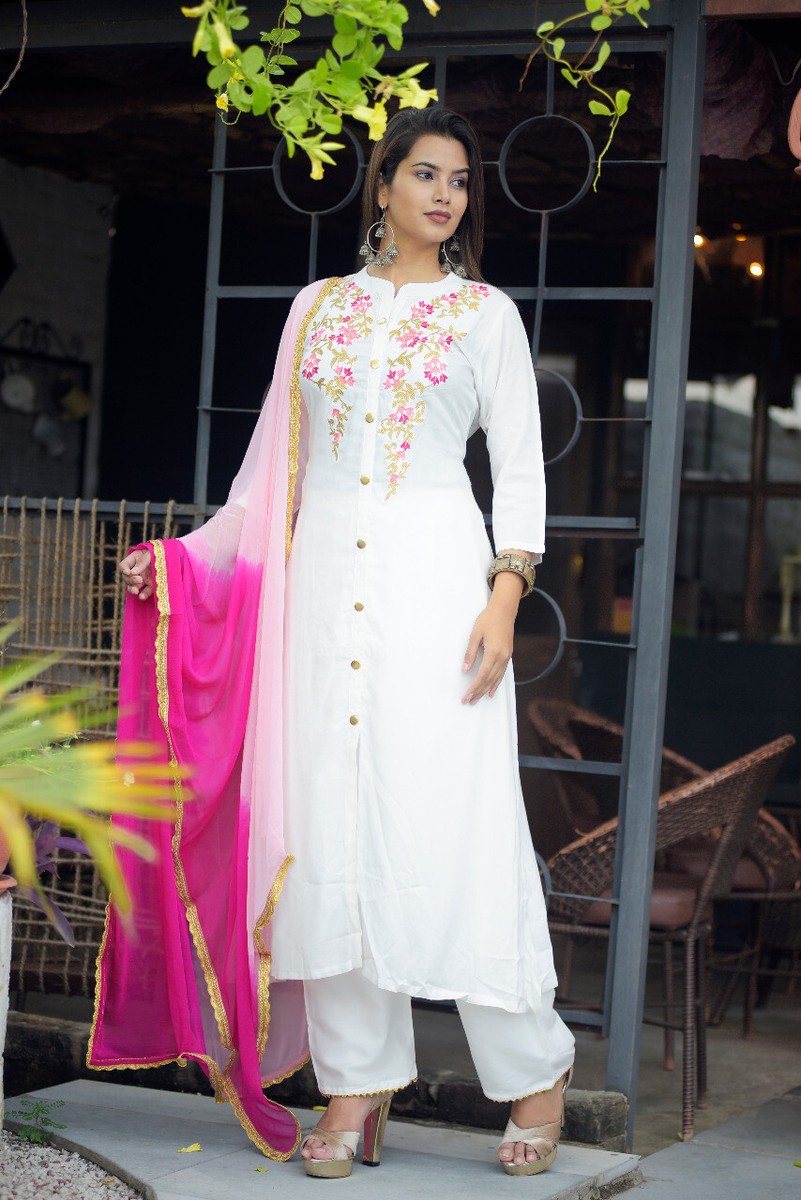 White Salwar Kameez Designs For Women