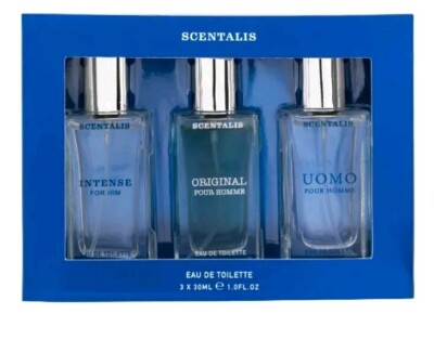 Men's Scentalis Eau De Toilette Gift Set Blue, 30ml | eBay UK