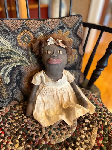 Primitive Black Doll Handmade Folk Art | eBay