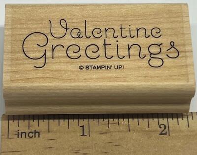 STAMPIN UP RUBBER STAMPS Valentine Greetings saying Love GRATEFUL ...