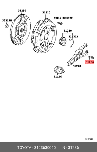 Genuine OE Stand, Release Fork, 3123630060 for Toyota 31236-30060 | eBay
