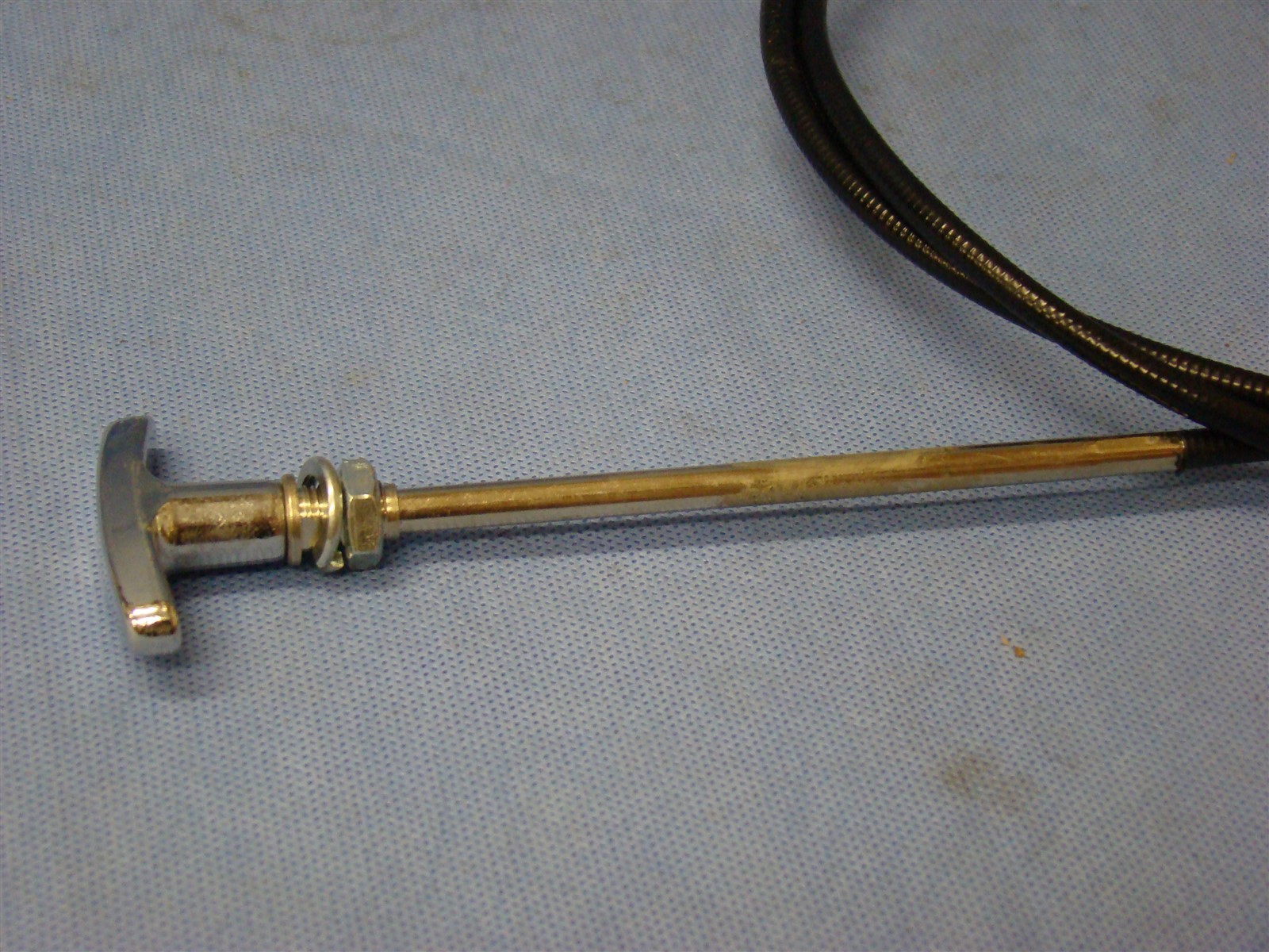 Control Cable T Handle PULL Choke 60" 5 Feet Universal CHROME Non Lock ...