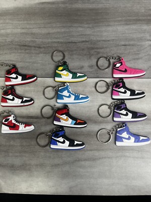 Air Jordan Nike Dunk Boost Keychain Flat Rubber Retro 20+ Different ...