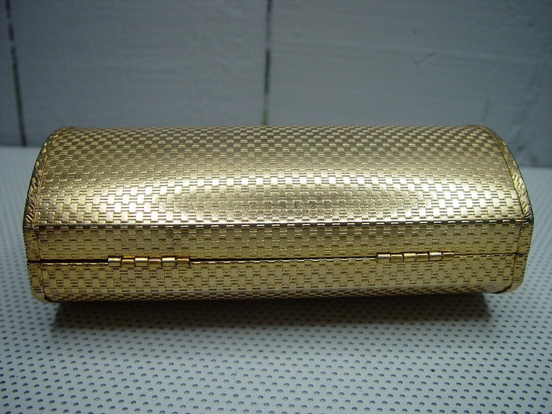 Vintage Metallic Gold Hard Case Clutch Bag | eBay