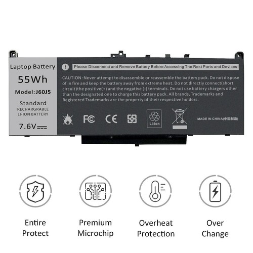 NEW E7470 E7270 J60J5 Battery For Dell Latitude 7470 7270 0MC34Y MC34Y ...