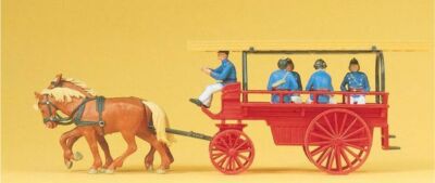 Preiser 30427 HO Scale Emergency - Horse-Drawn Fire Equipment ...
