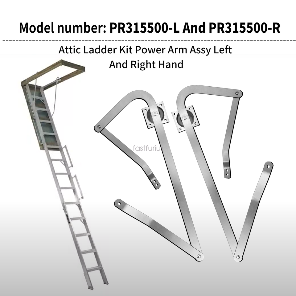 1 Pairs Attic Ladder Kit Power Arm Assy Fits Louisville Ladder PR315500 ...
