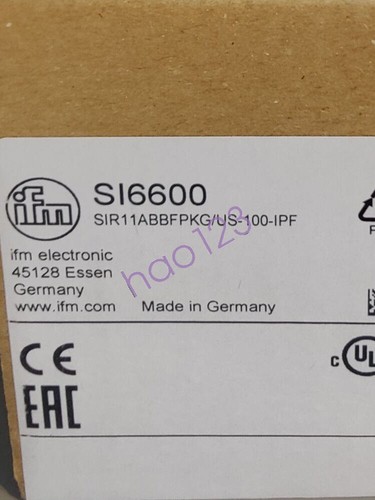 SI6600 IFM Flow sensor SIR11ABBFPKG/US-100-IPF Brand New By DHL/FedEx # ...