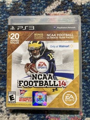 NCAA Football 14 (PlayStation 3, PS3 2013) Walmart Edition. CIB W/ Case ...