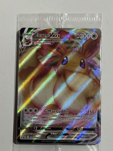 Eevee VMAX SWSH087 Pokemon Card Full Art Promo Holo Rare -Near Mint ...