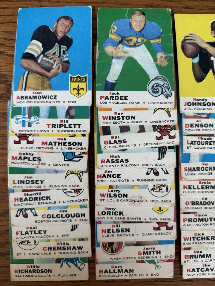 1969 Topps Football 50 Card Lot, Mostly Dif, Jack Pardee, Rudy ...