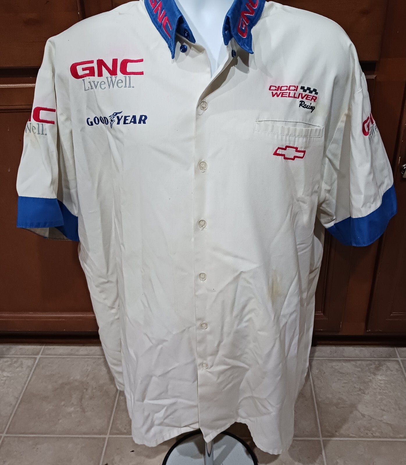 Cicci Welliver Racing 2XL Race Used GNC Chevy Crew Shirt NASCAR Hank ...