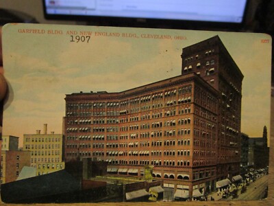 A3 Vintage Old OHIO Postcard CLEVELAND Garfield Building New England ...