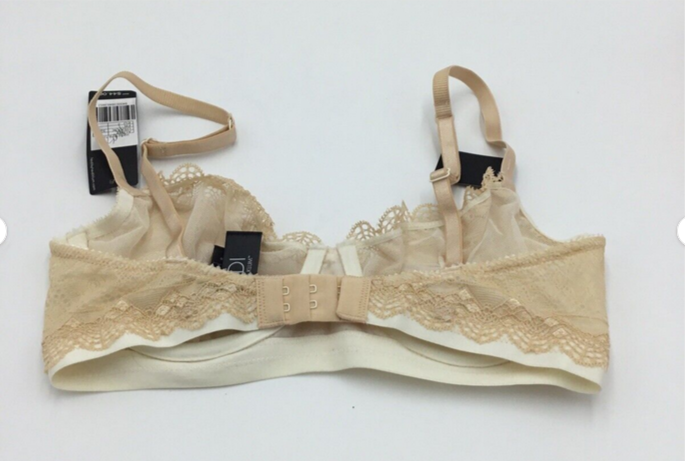 Heidi by Heidi Klum Natural Geometric Lace Underwire Bra, Nude, 32D | eBay
