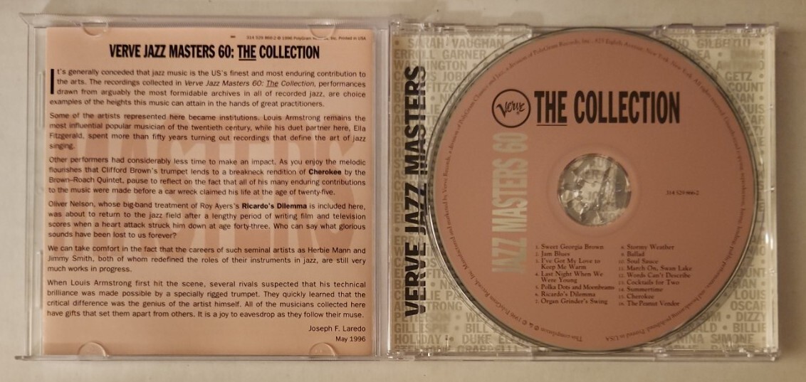 Verve Jazz Masters 60: The Collection by Various Artists (CD, Sep-1996 ...