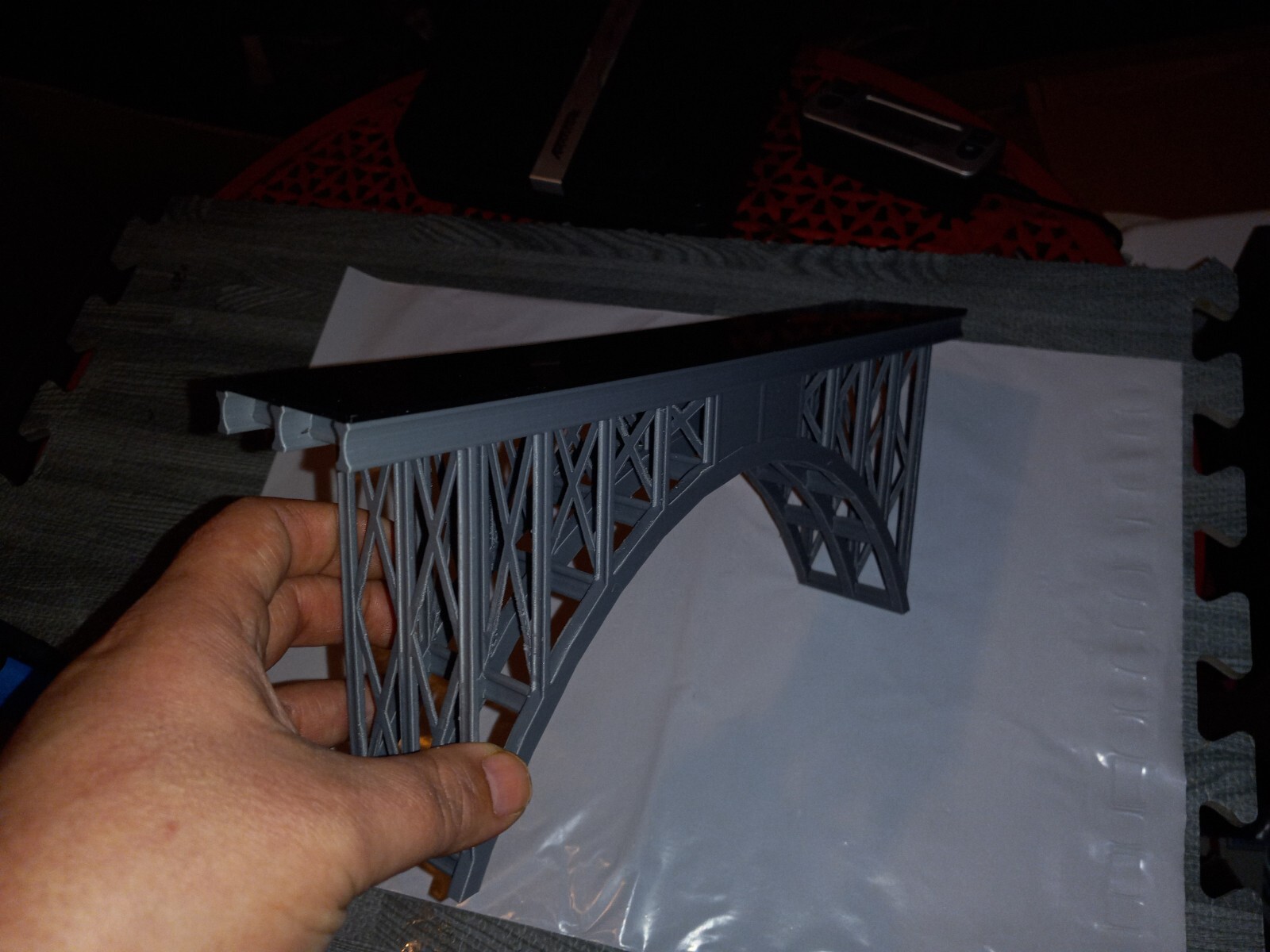 Big HO Scale Two Lane Vehicle or Train Truss Arch Bridge 3D Printed 1: ...
