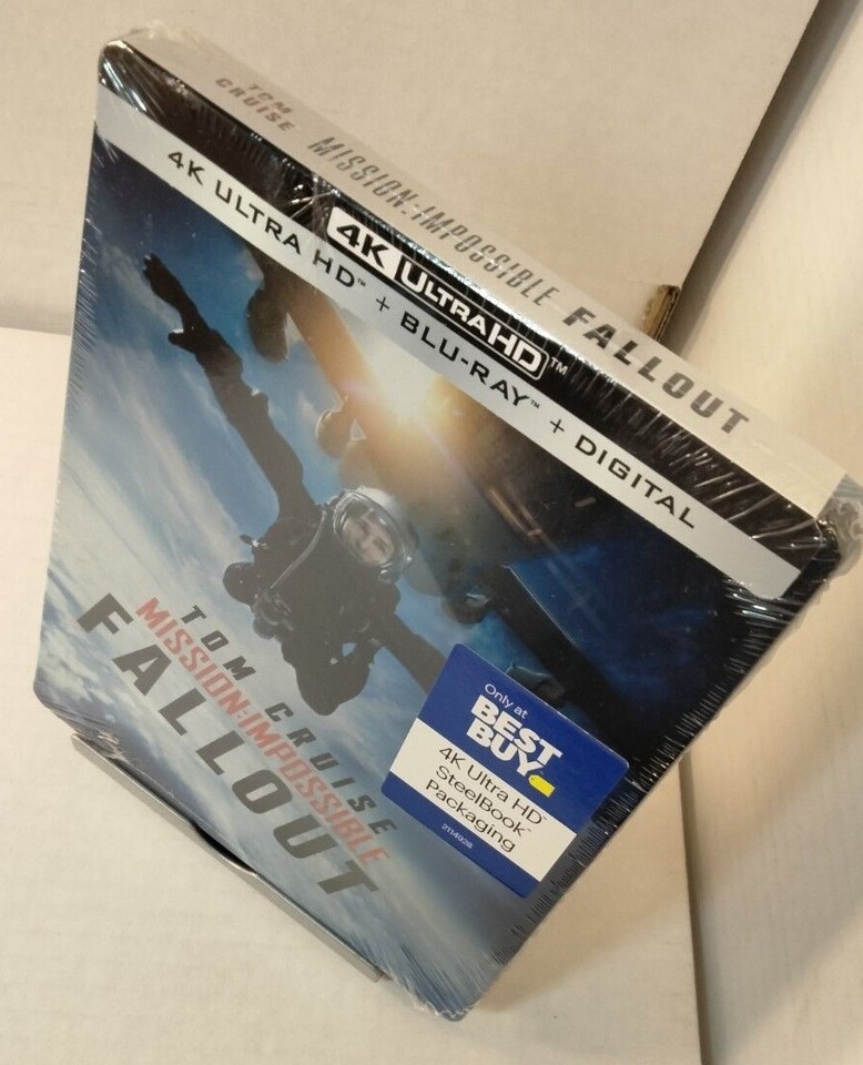 Mission Impossible Fallout Steelbook (4K+Blu-ray)-NEW- Box Shipping ...