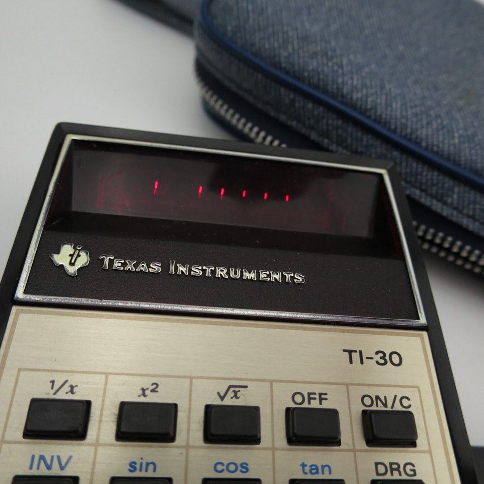 Texas Instruments TI-30 Electronic Slide-Rule Calculator W/Case Manual Vintage | eBay