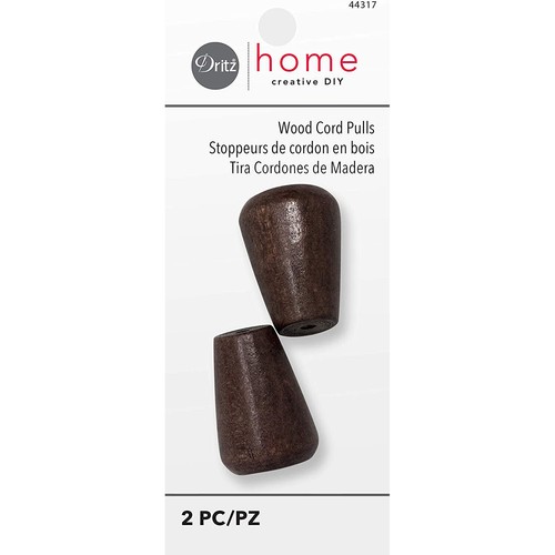 Dritz Home 44317 Wood Cord Pulls, Dark Brown (2-Piece) | eBay