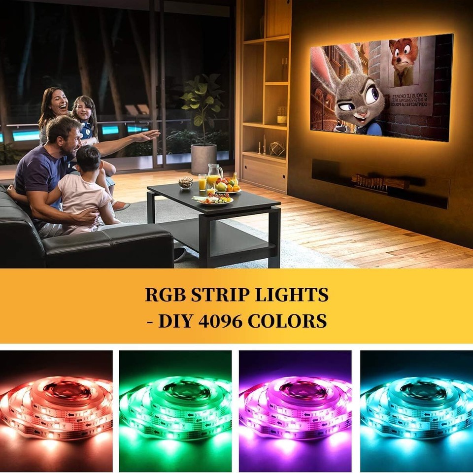 TV Backlight, 9.8Ft TV Light Strip Lights for 32-58 Inch Tv/Monitor ...