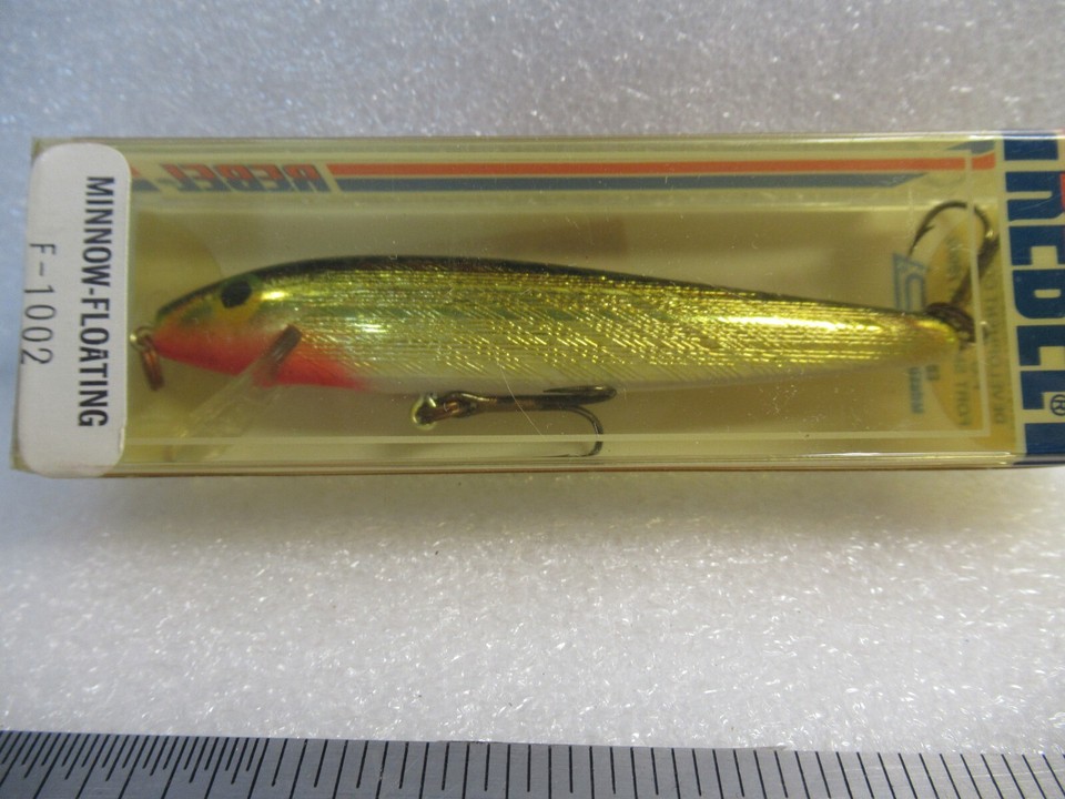 Vintage Rebel Floating Minnow Lure ~ F 1002 Gold Minnow NOS UNOPENED | eBay