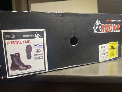 Rocky Boots - Postal TMC Black - 8.5 Wide - Postal Approved - Oil Slip ...