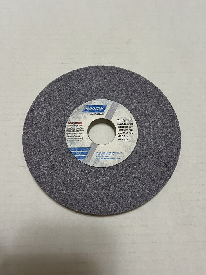 Brand New Norton Surface Grinding Wheel 7x1/2x1.25 Aluminum Oxide 46G ...