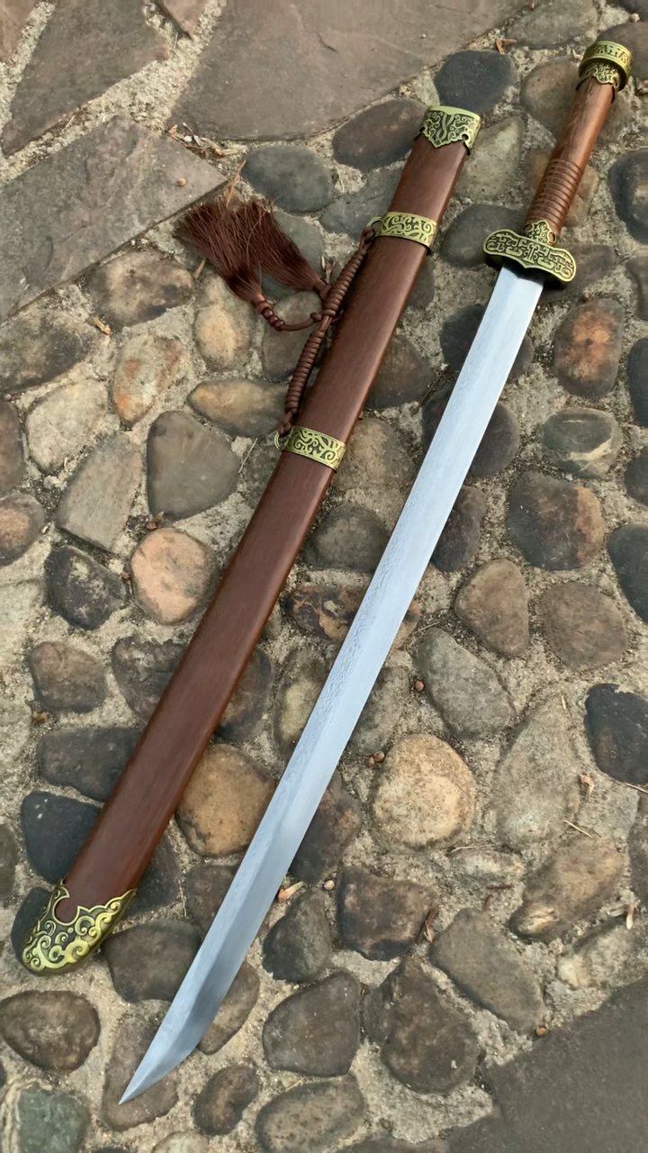 HandMade Broadsword Sword DaDao Sharp Damascus Steel Blade Full Tang ...